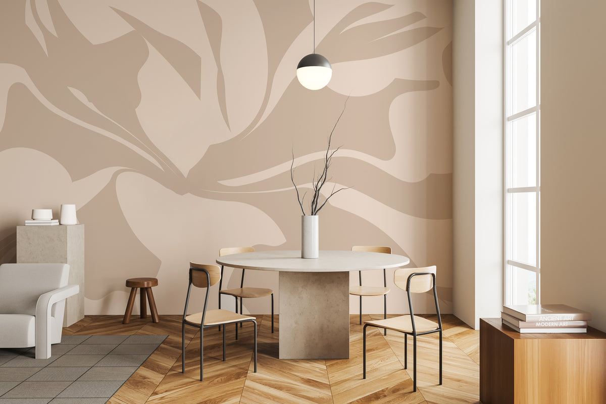 Horizon beige contemporary wallpaper - Muralconcept