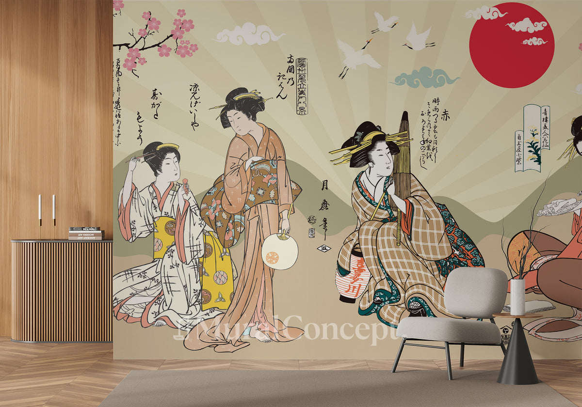 Japan style wallpaper - Muralconcept