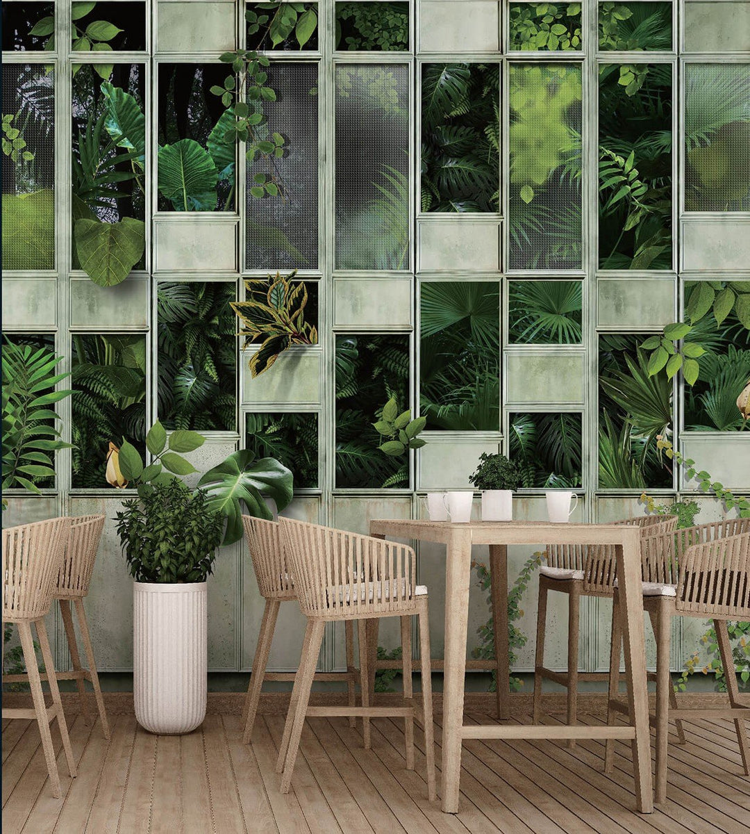 Panoramic canopy wallpaper nature plant - Muralconcept